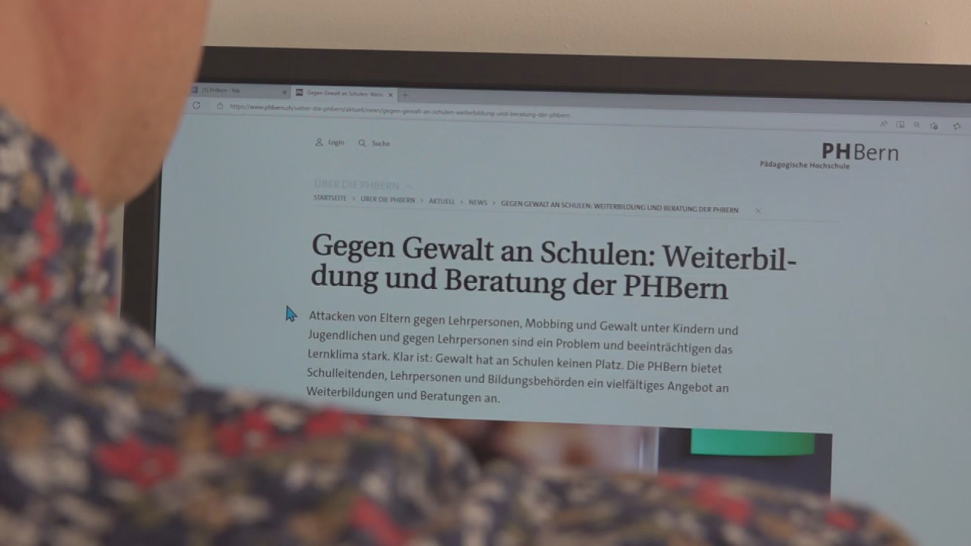 Gegen Gewalt an Schulen: Ein Besuch an der PHBern / Canal9